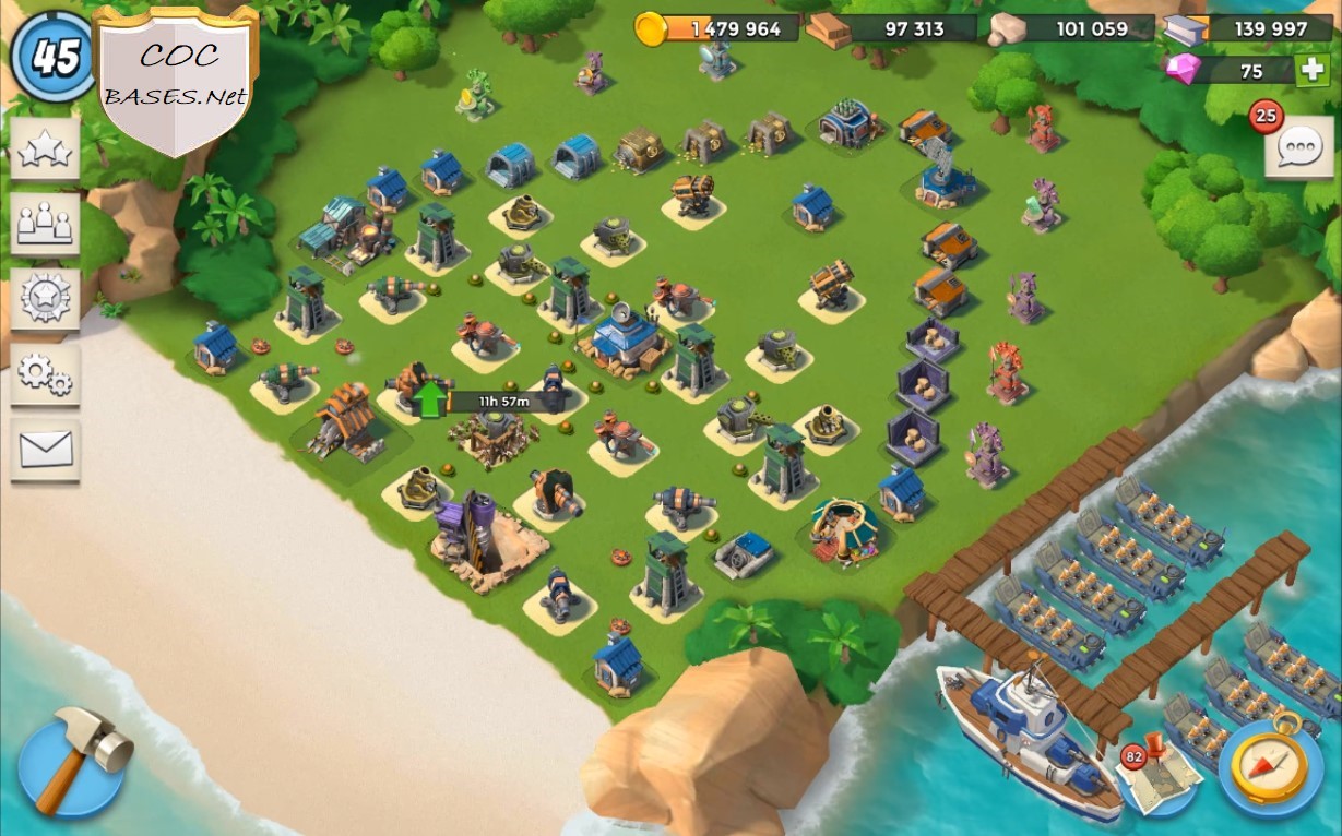 10+ Best Boom Beach HQ 16 Layouts 2025 - cocbases.net
