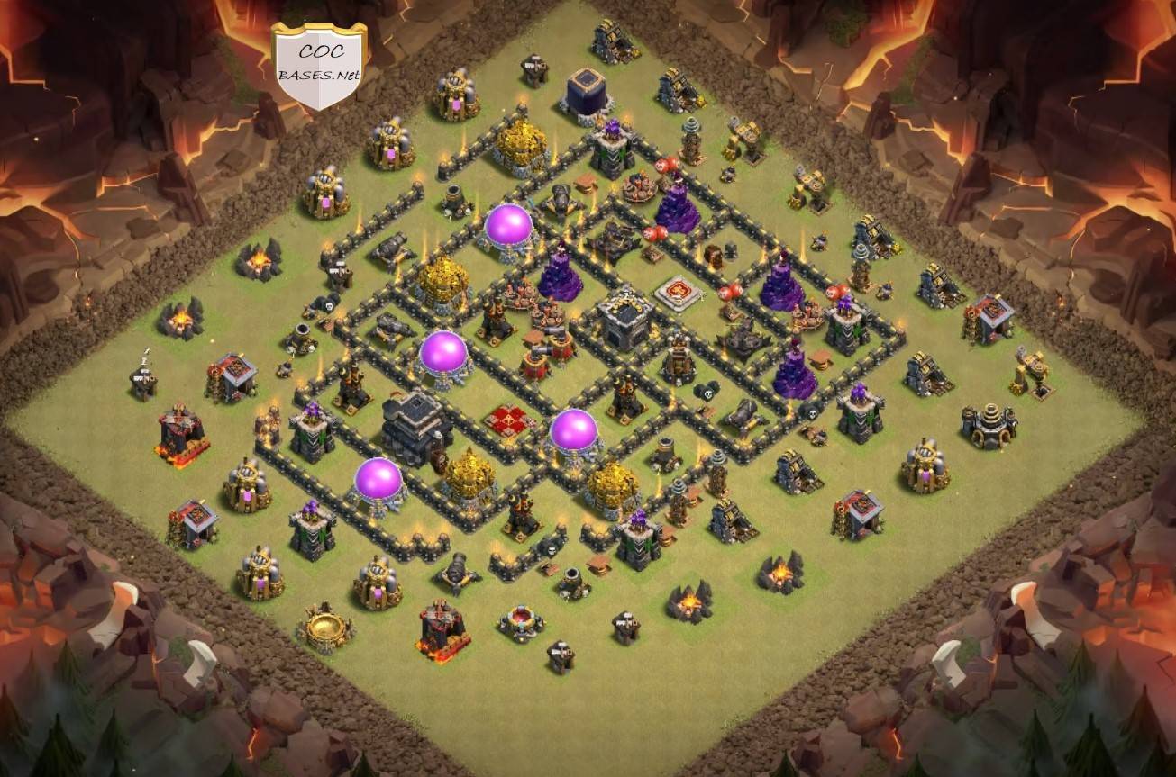 290+ Best TH9 Base Links 2025 (War, Farming, Trophy, Hybrid) - cocbases.net