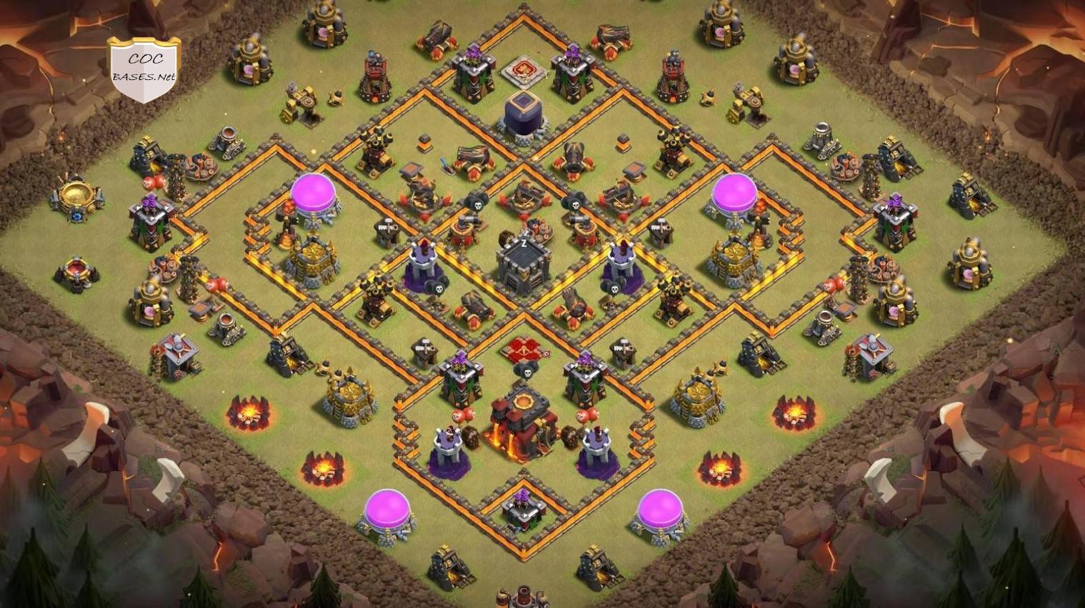 250+ Best TH10 War Base Links 2025 (Anti 3 Stars) - cocbases.net