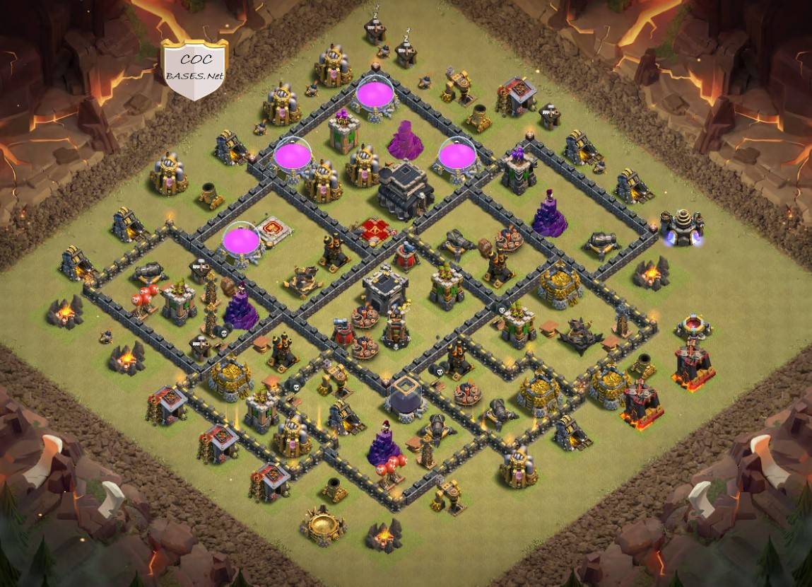 240+ Best TH9 War Base Links 2025 (Anti 3 Stars) - cocbases.net