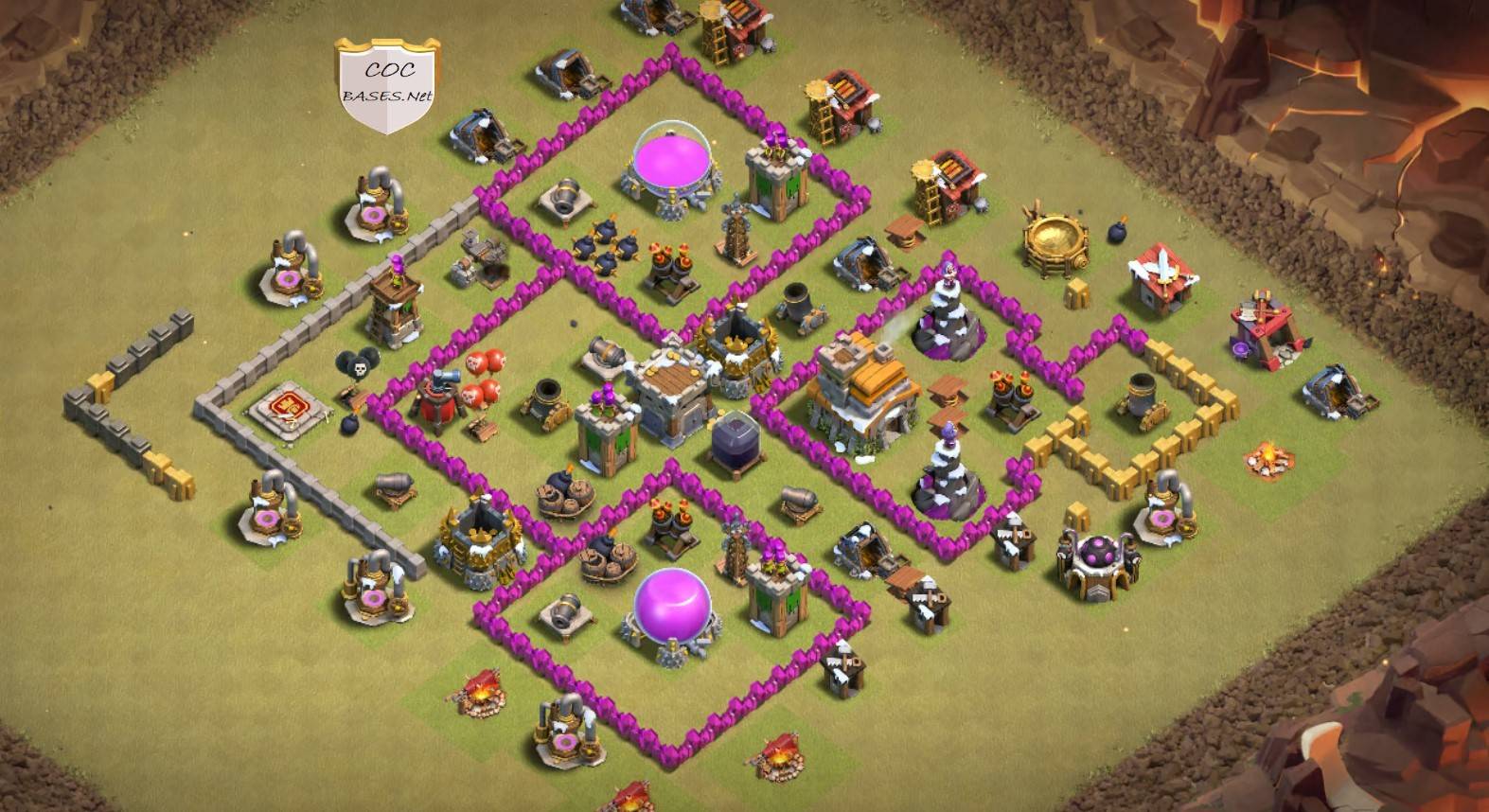 245+ Best TH7 War Base Links 2025 (Anti 3 Stars) - cocbases.net