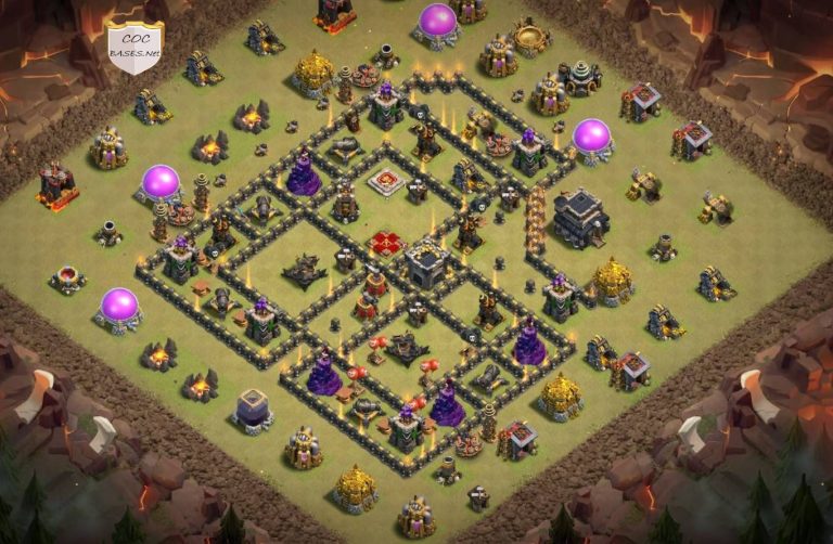 240+ Best TH9 War Base Links 2025 (Anti 3 Stars) - cocbases.net
