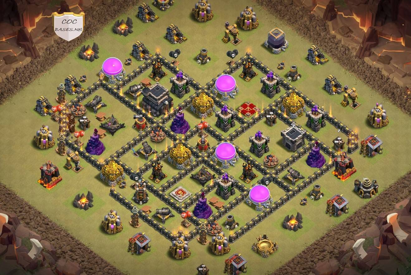 240+ Best TH9 War Base Links 2025 (Anti 3 Stars) - cocbases.net