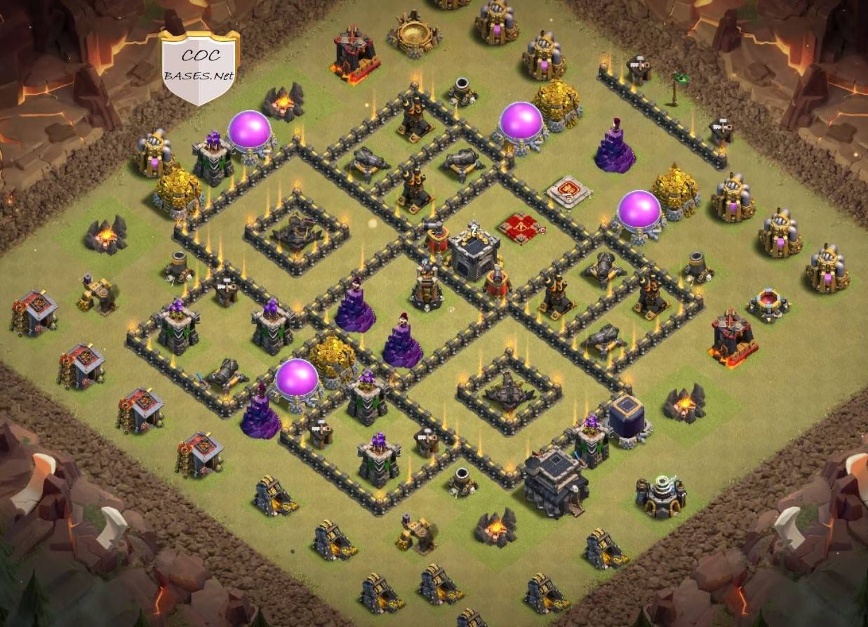 240+ Best TH9 War Base Links 2025 (Anti 3 Stars) - cocbases.net