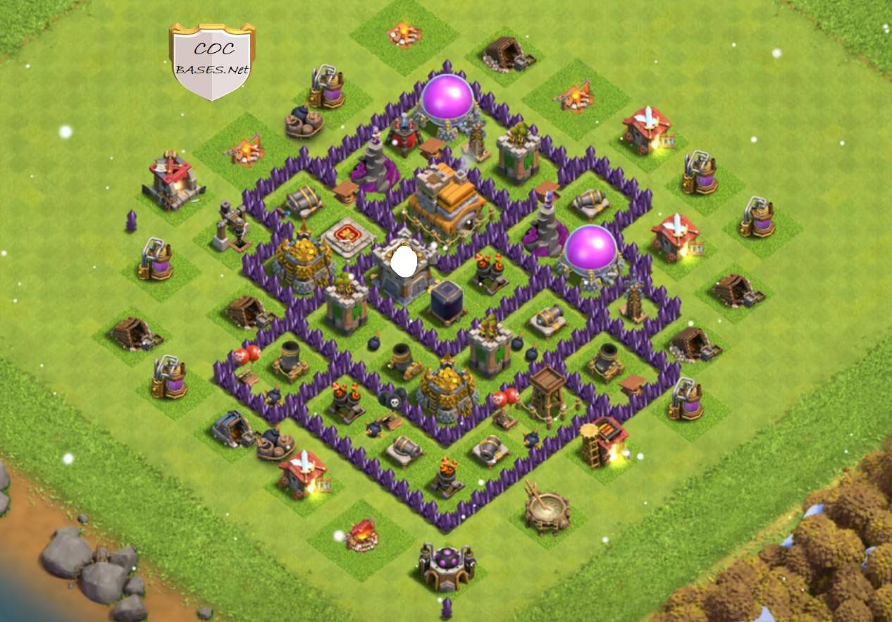 245+ Best TH7 War Base Links 2025 (Anti 3 Stars) - cocbases.net