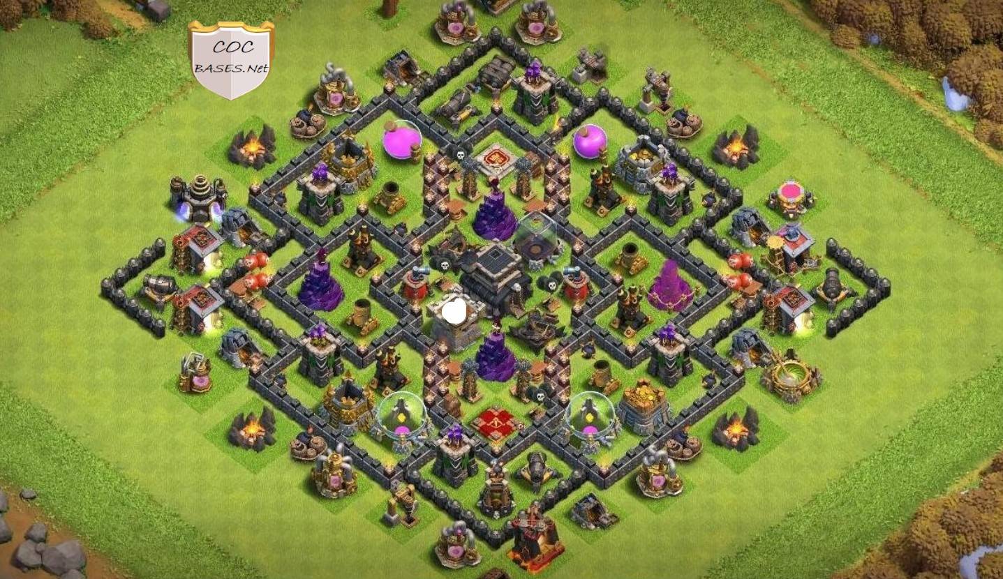 290+ Best TH9 Base Links 2025 (War, Farming, Trophy, Hybrid) - cocbases.net