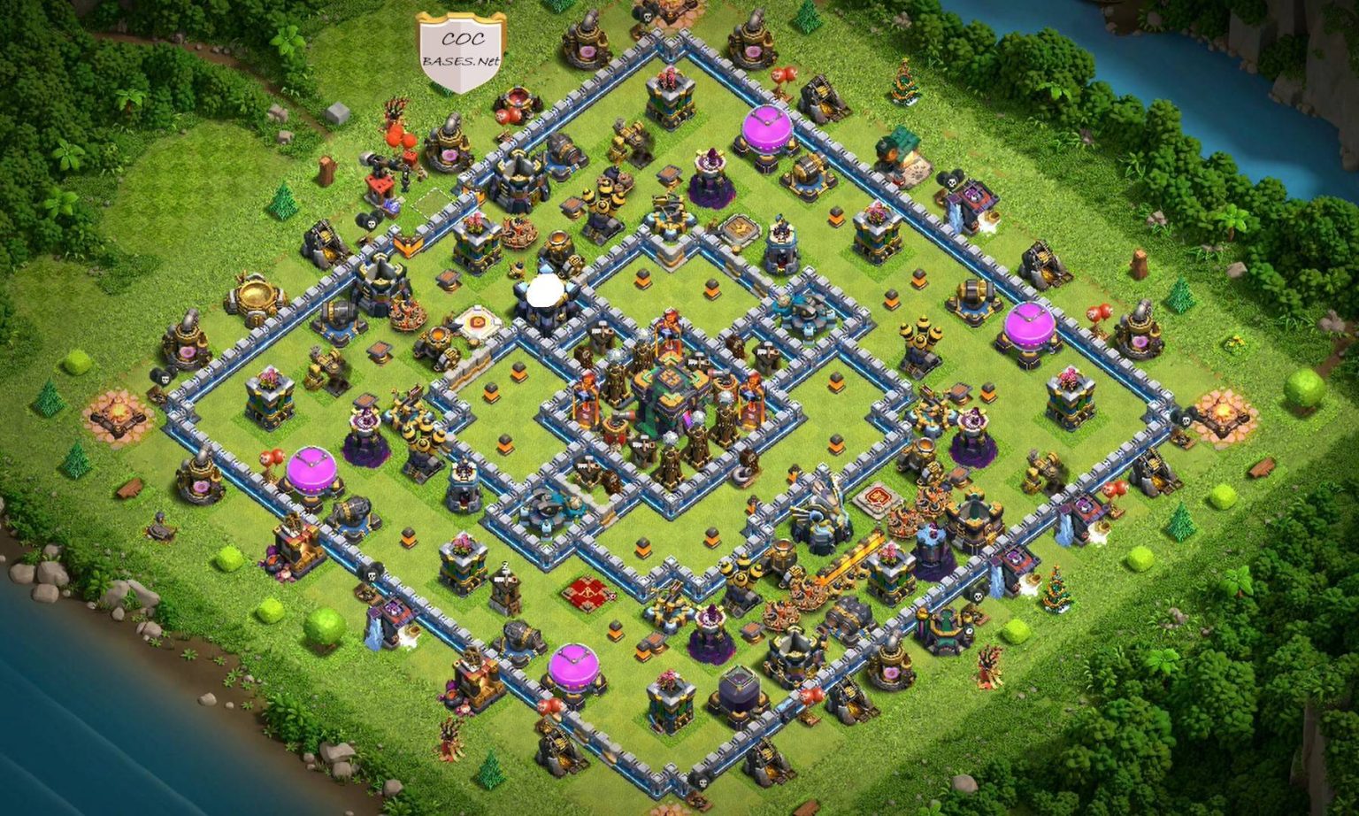 75+ Best TH14 Trophy Base Links 2025 (Anti 1 Star) - cocbases.net